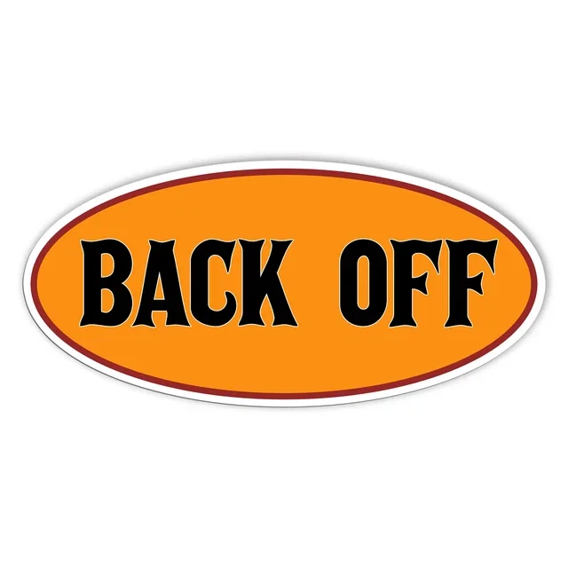 Back Off Stickers Car Decals Safety Stickers For Car Truck Van Phone ...