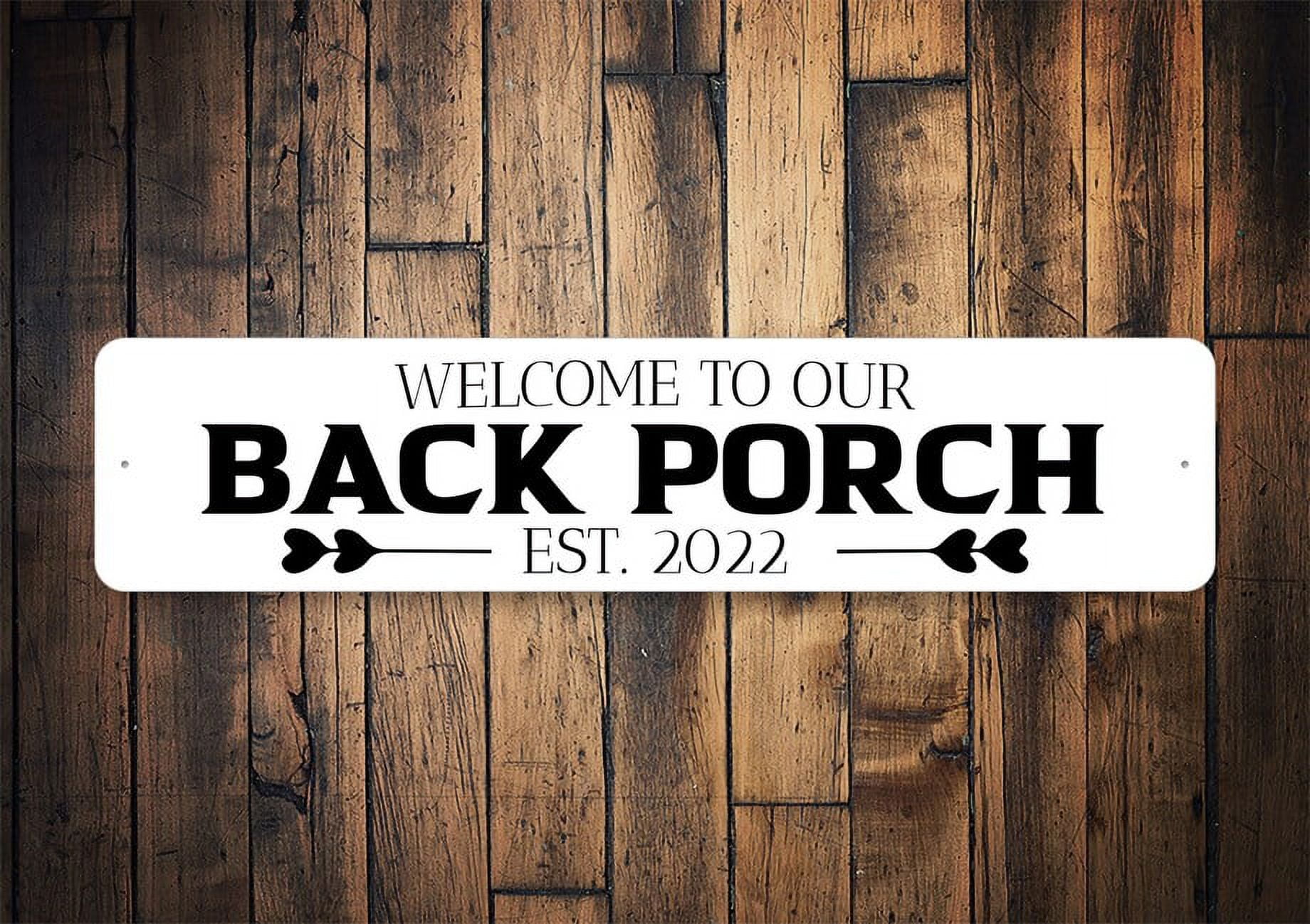 Back Porch Sign Welcome Sign Back Porch Decor Porch Decor White Porch ...
