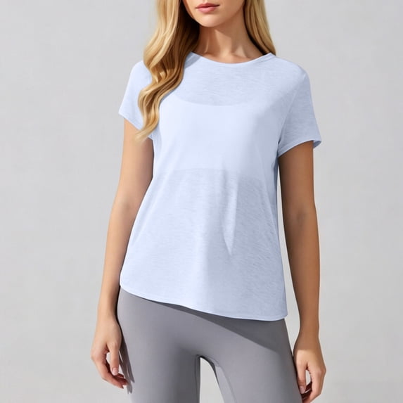 Back Running Sportswear Training Breathable Fitness Top Yoga T Shirt ...