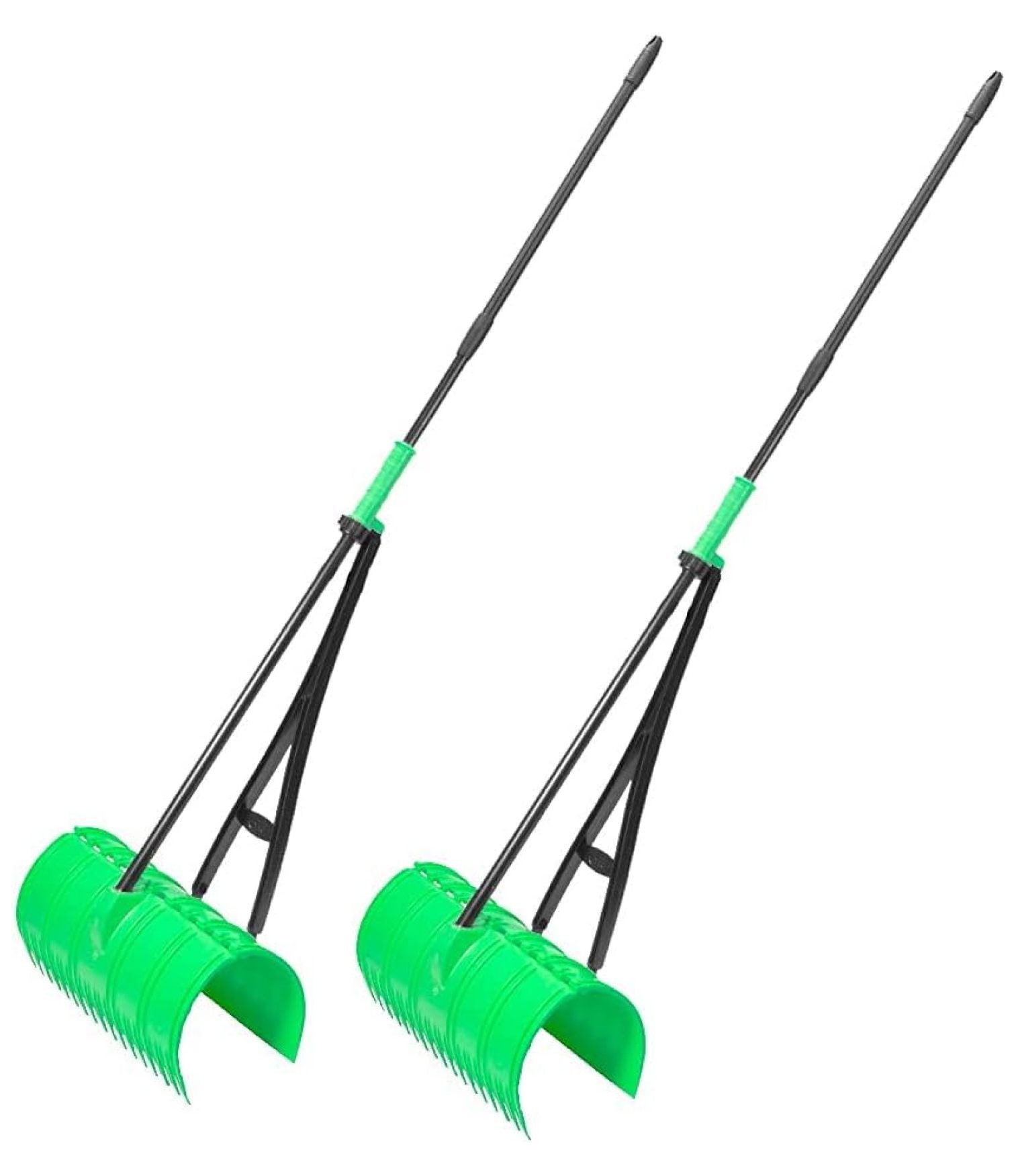 Back Saving Garden Rake ― Leaf Rakes for Gardening ― Leaf Picker Upper ...