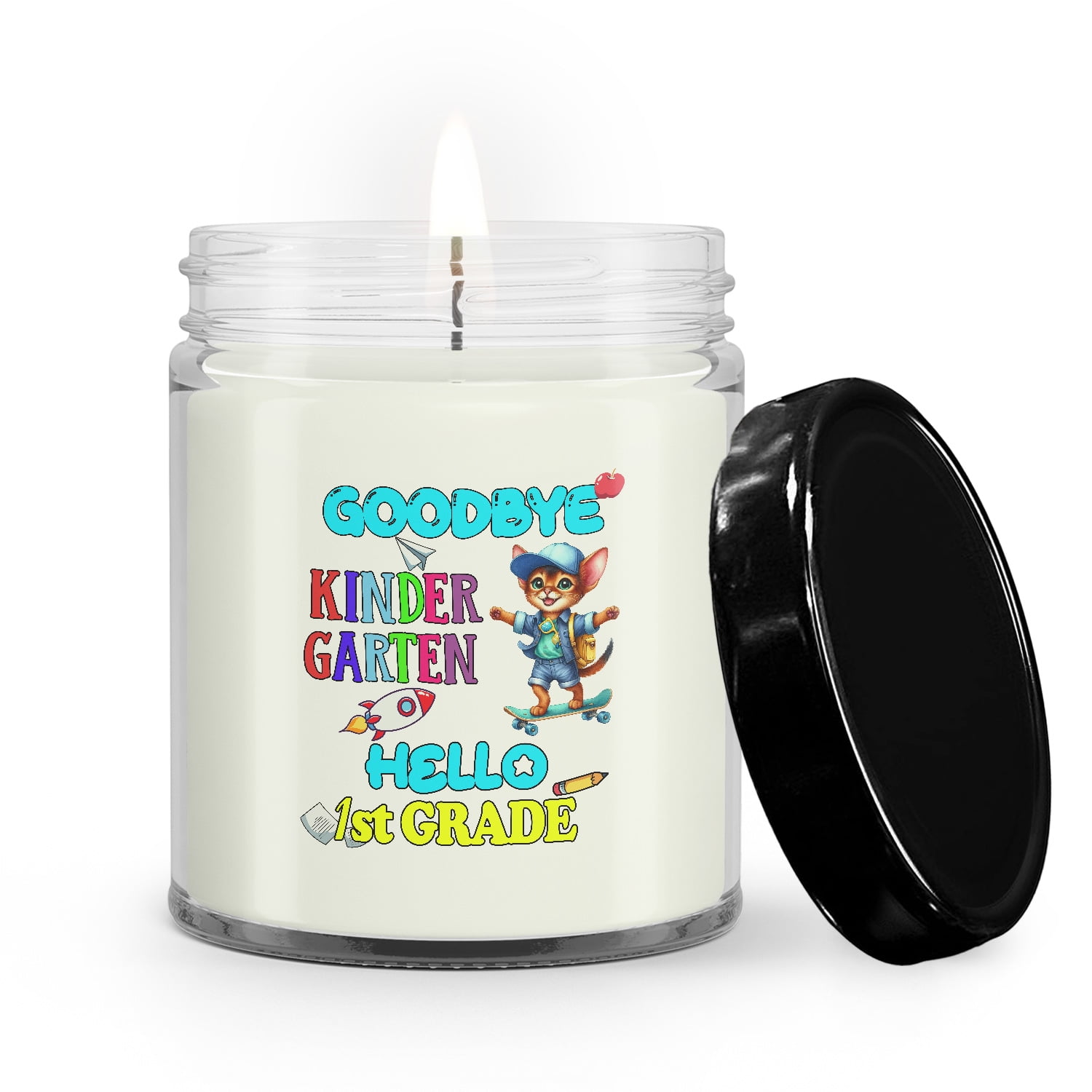 Back to School Abyssinian Goodbye Kindergarten Hello 1st Grade Soy Wax ...