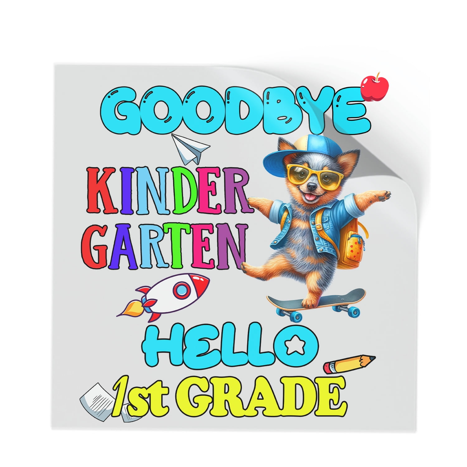 Back to School Australian Cattle Dog Goodbye Kindergarten Hello 1st ...