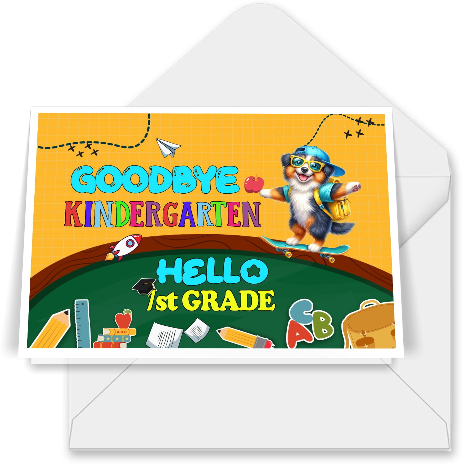 Back to School Australian Shepherd Goodbye Kindergarten Hello 1st Grade ...