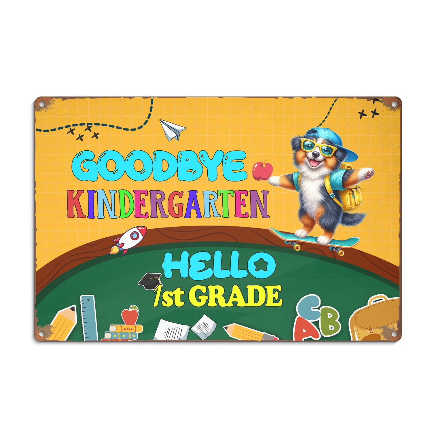 Back to School Australian Shepherd Goodbye Kindergarten Hello 1st Grade ...