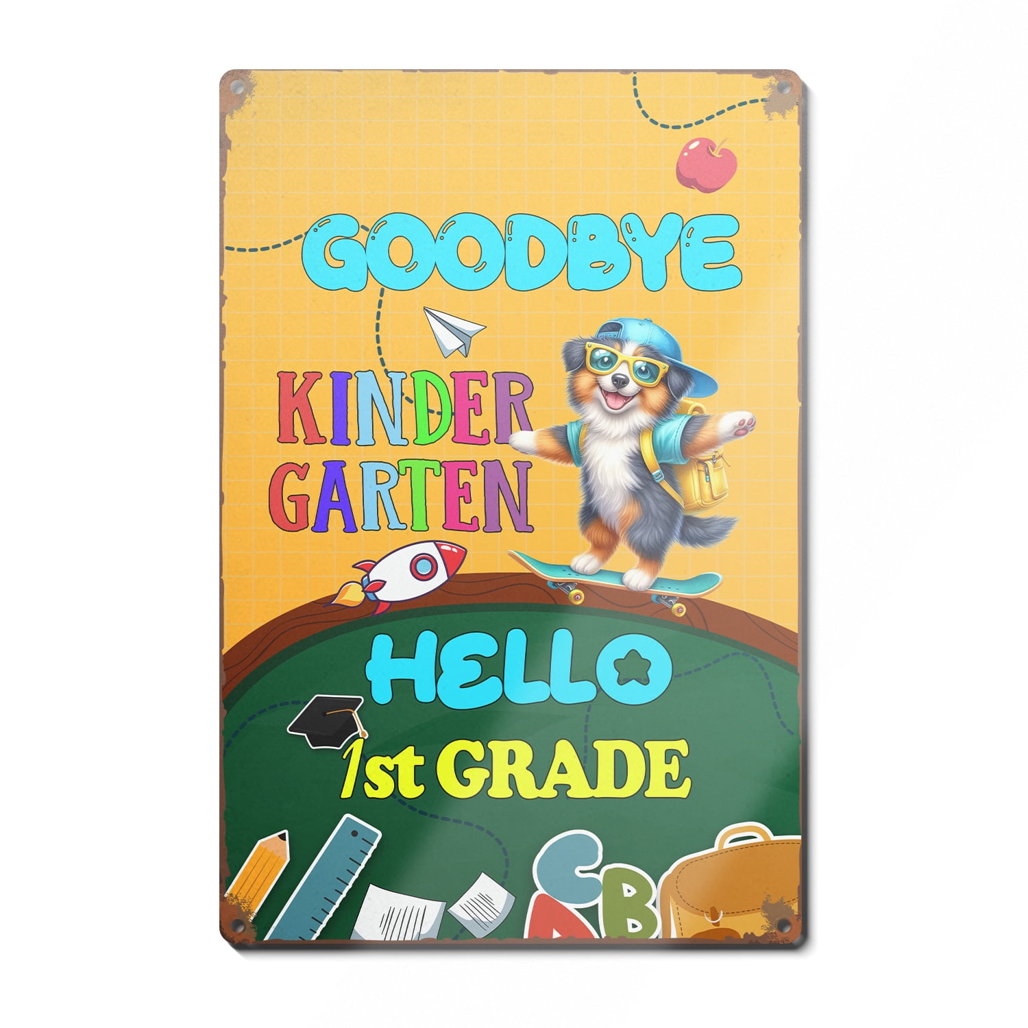 Back to School Australian Shepherd Goodbye Kindergarten Hello 1st Grade ...