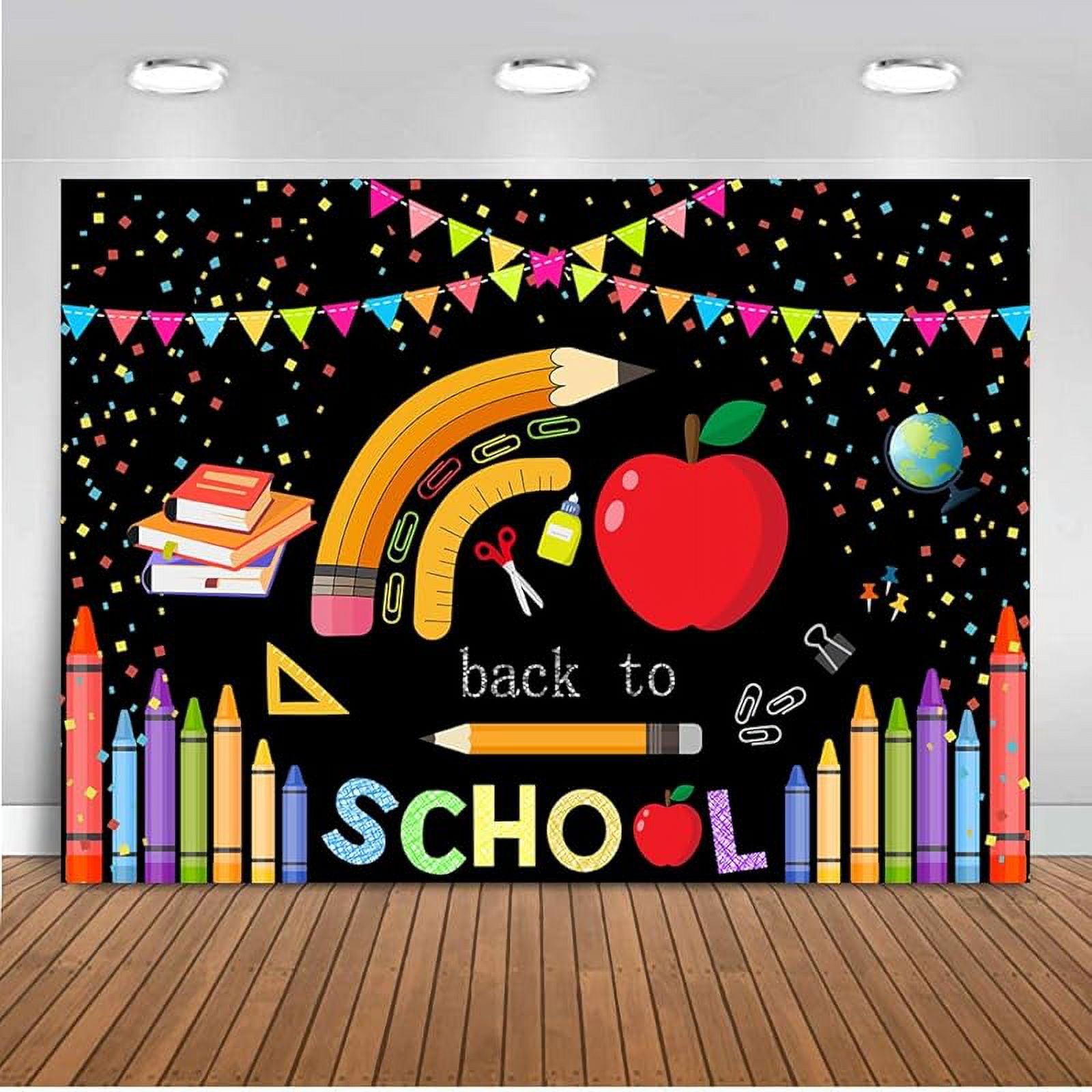 Back to School Backdrop Classroom Welcome Back Decorations Banner for ...