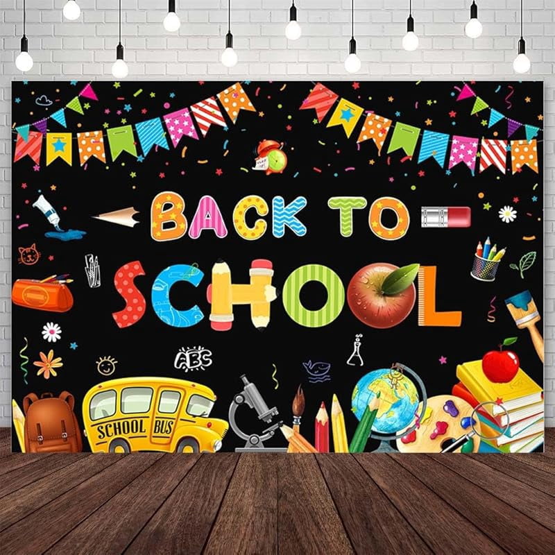 Back to School Backdrop First Day of School Classroom Photography ...