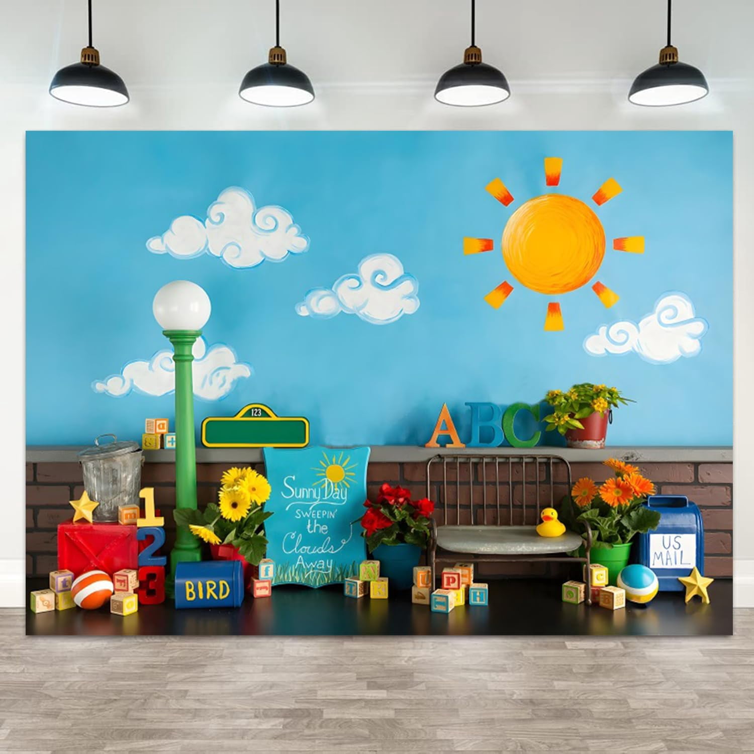 Back to School Backdrop First Day of School Kindergarten Classroom ...