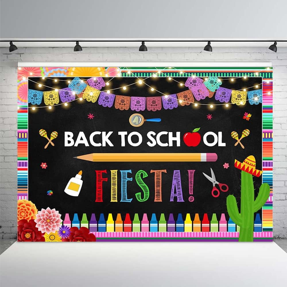 Back to School Backdrop Mexican Fiesta Theme Background for Photography ...