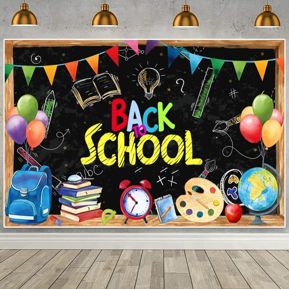 Back to School Backdrop Welcome Back to School Decoration Banner ...