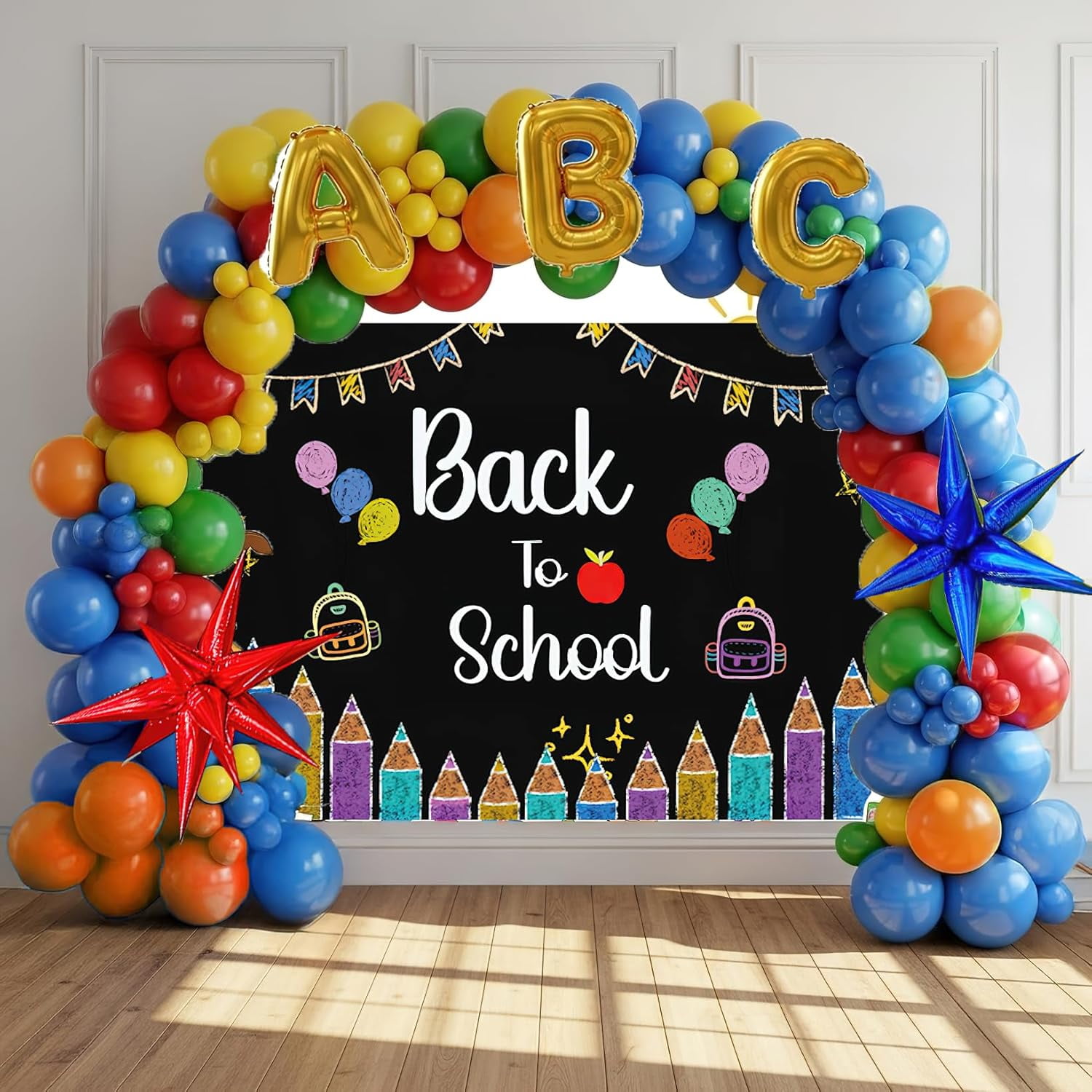 Back to School Balloon Arch Kit 169Pcs rainbow of colors balloons with ...