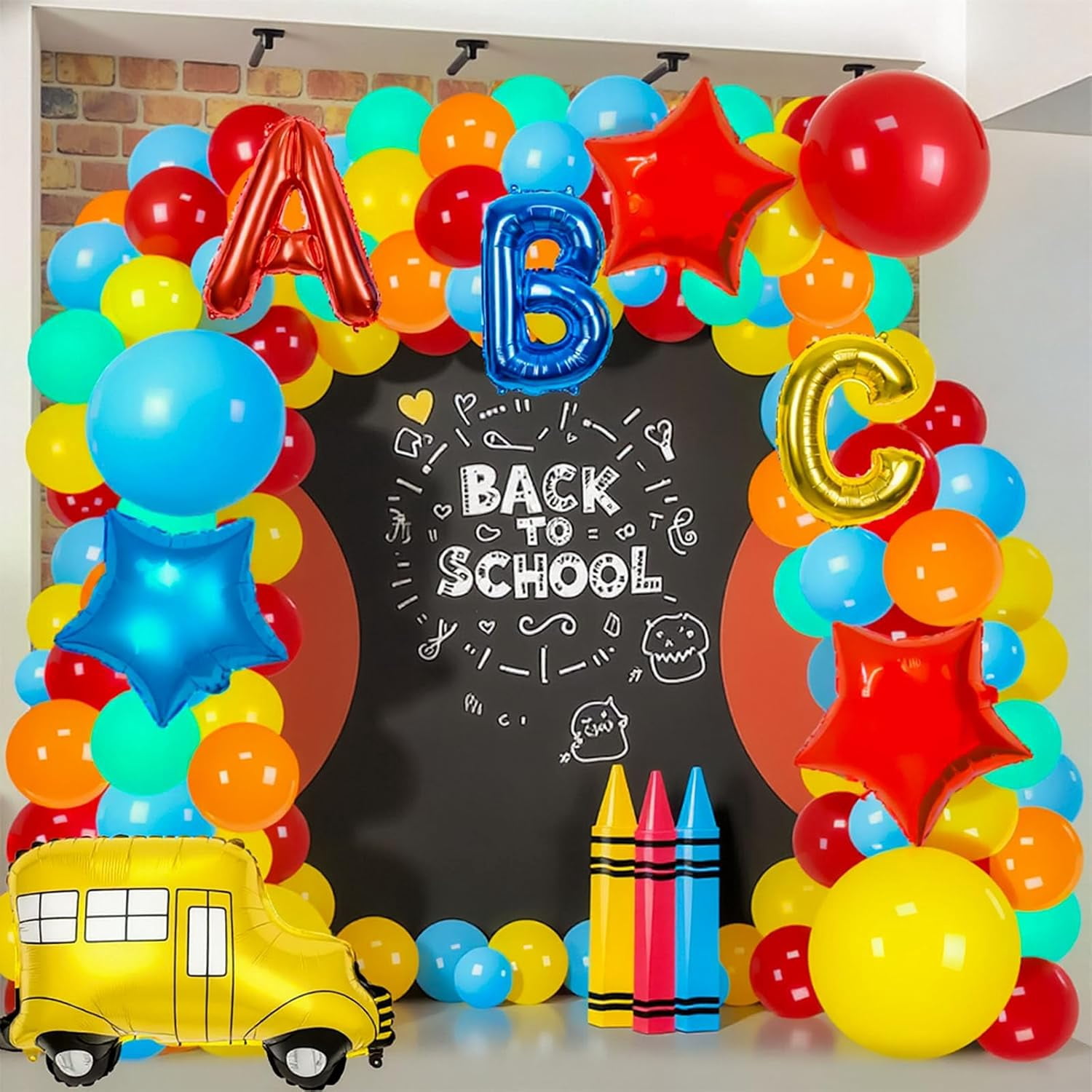 Back to School Balloon Garland Arch Kit, 18" 10" 5" Balloons with ...