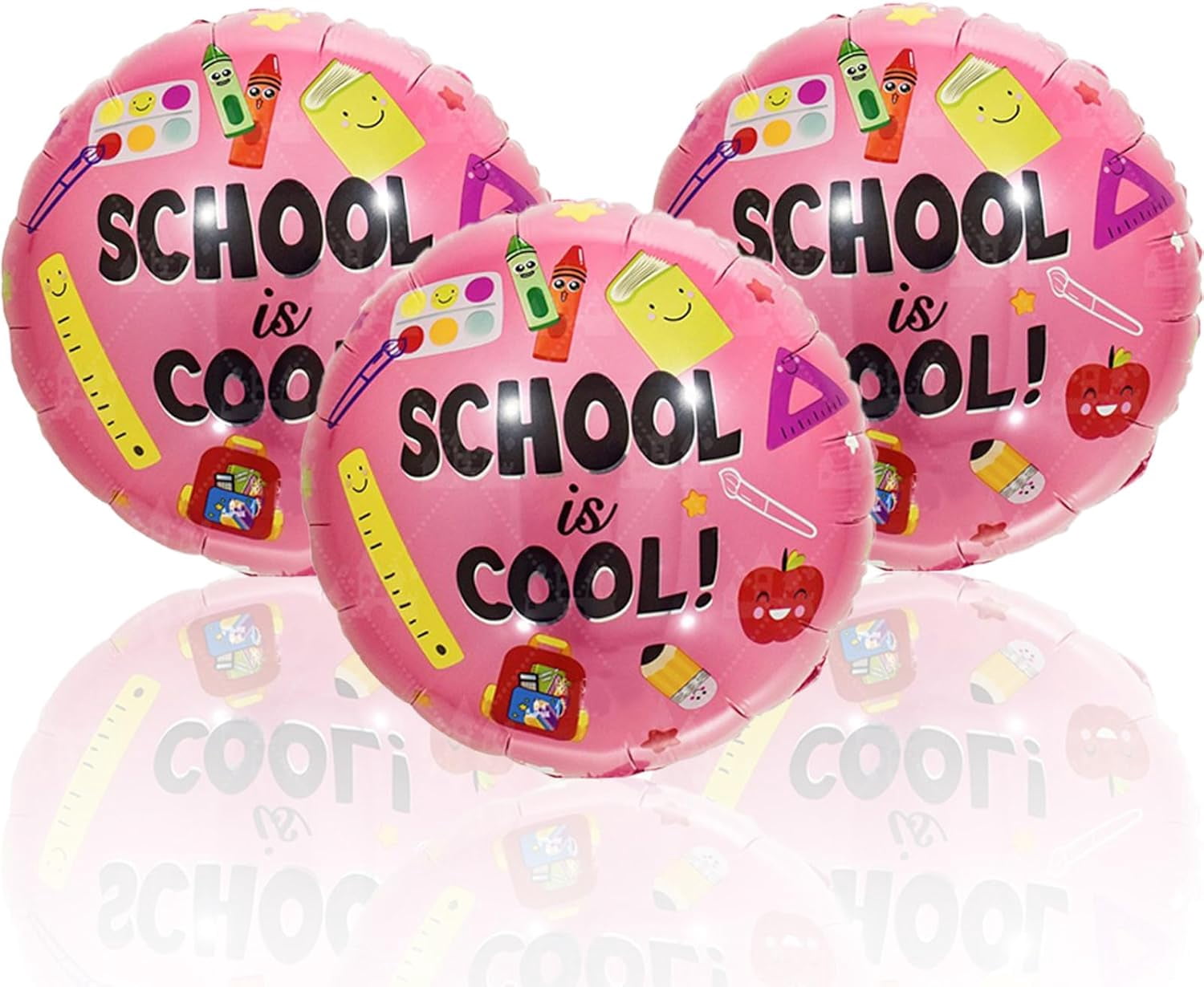 Back to School Balloons Pink School Balloon Kindergarten Balloons for ...