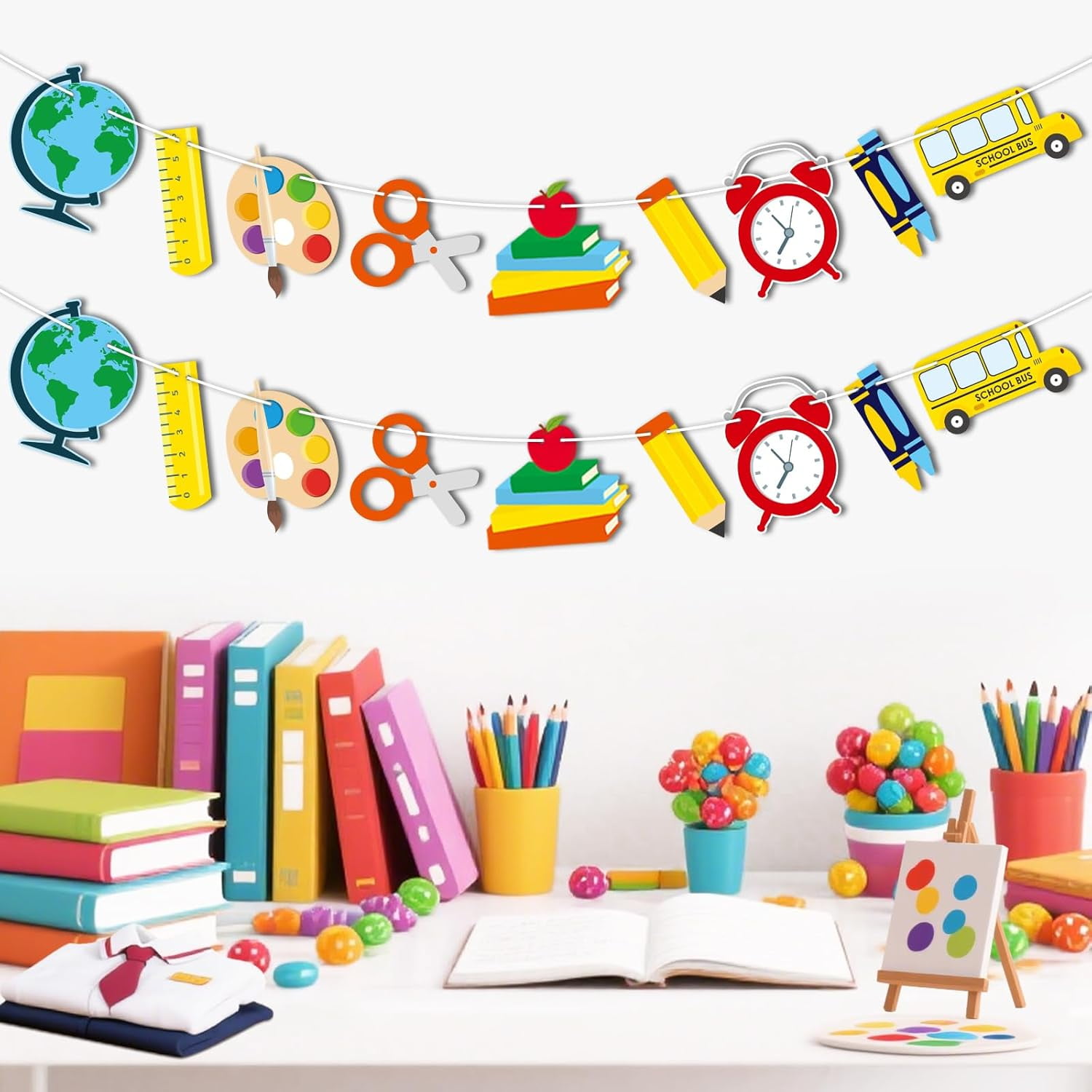 Back to School Banner - First Day of School Decorations for Classroom ...