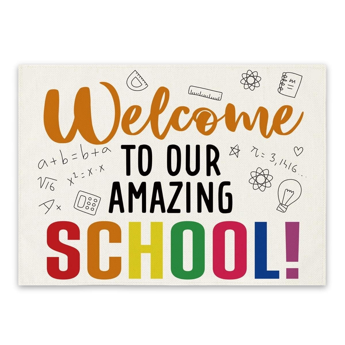 Back to School Banner, Welcome to Our Amazing School Poster, Canvas ...