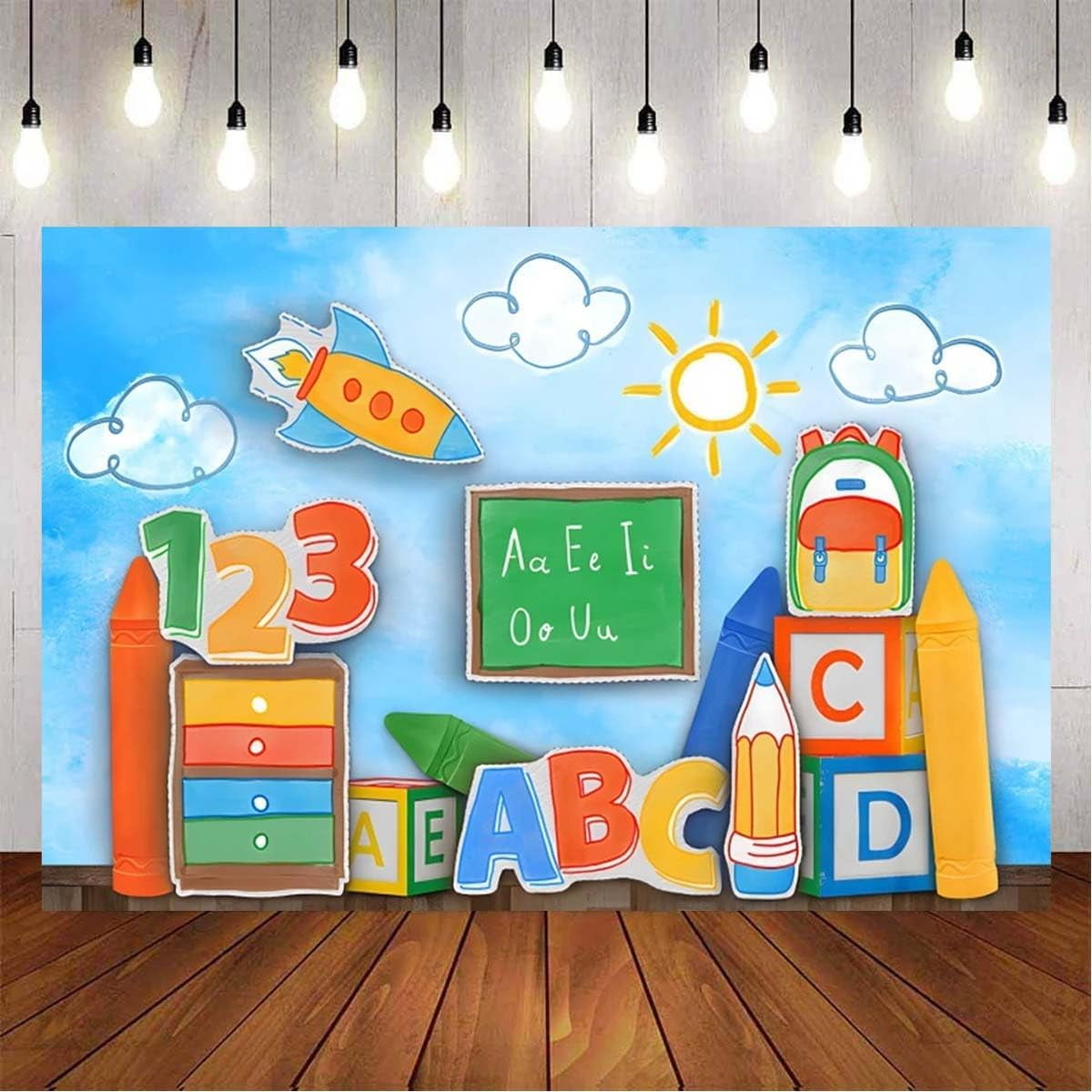 Back to School Beautiful Photography Backdrop Children First Day of ...