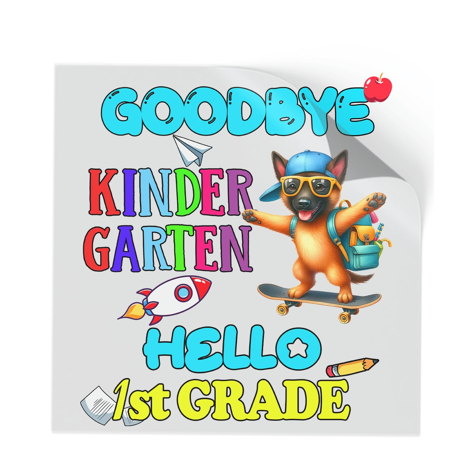 Back to School Belgian Malinois Goodbye Kindergarten Hello 1st Grade ...