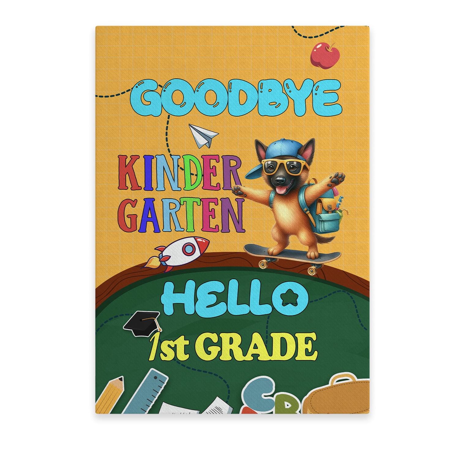 Back to School Belgian Malinois Goodbye Kindergarten Hello 1st Grade ...