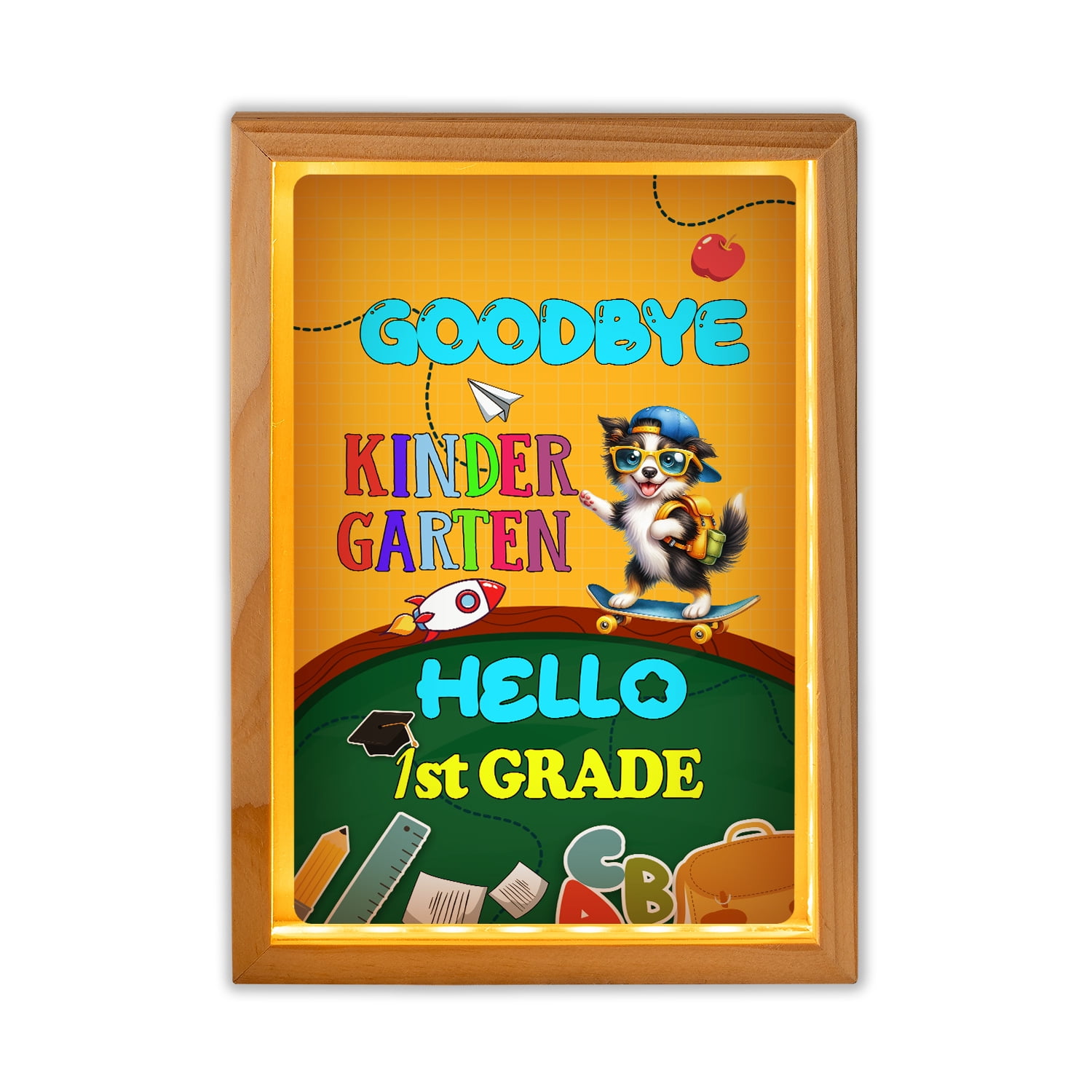 Back to School Border Collie Goodbye Kindergarten Hello 1st Grade ...