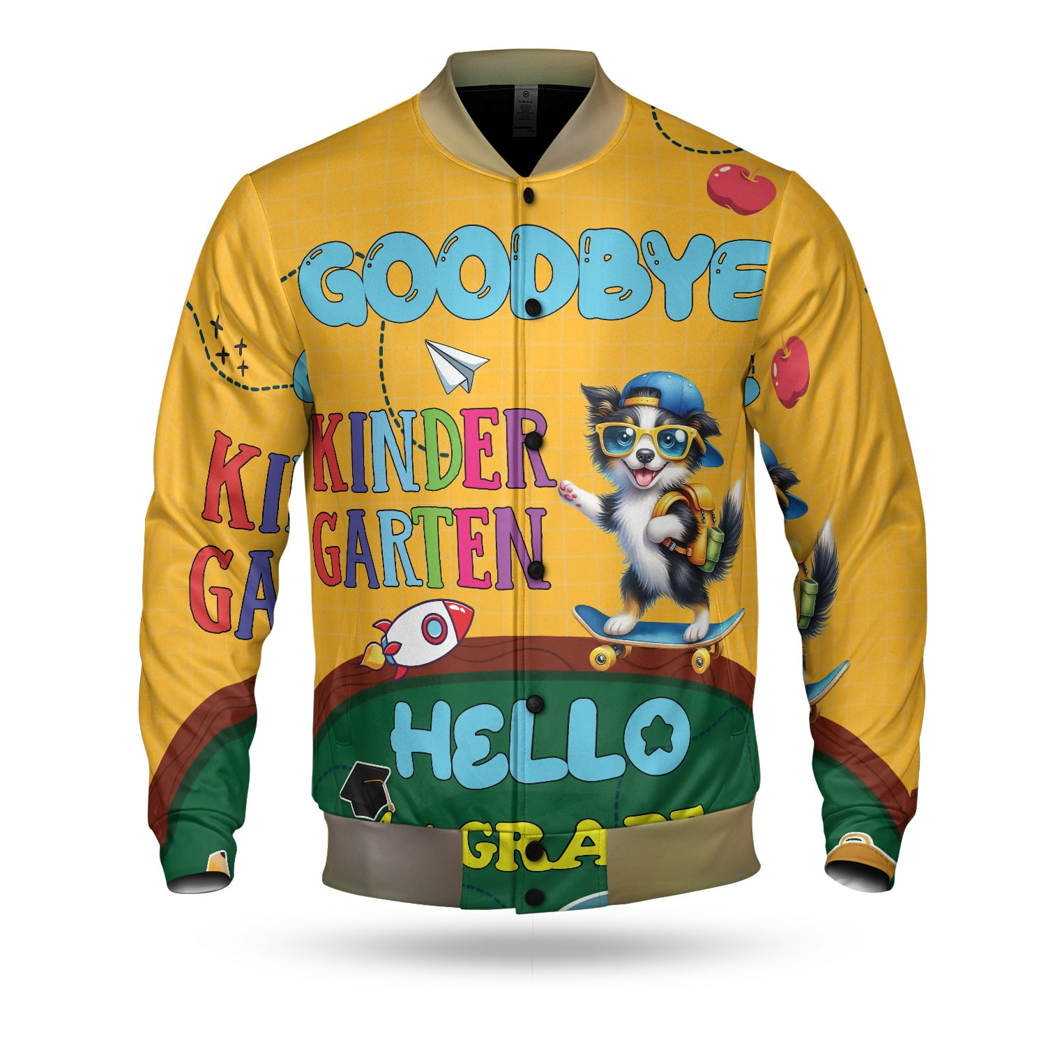 Back to School Border Collie Goodbye Kindergarten Hello 1st Grade All ...