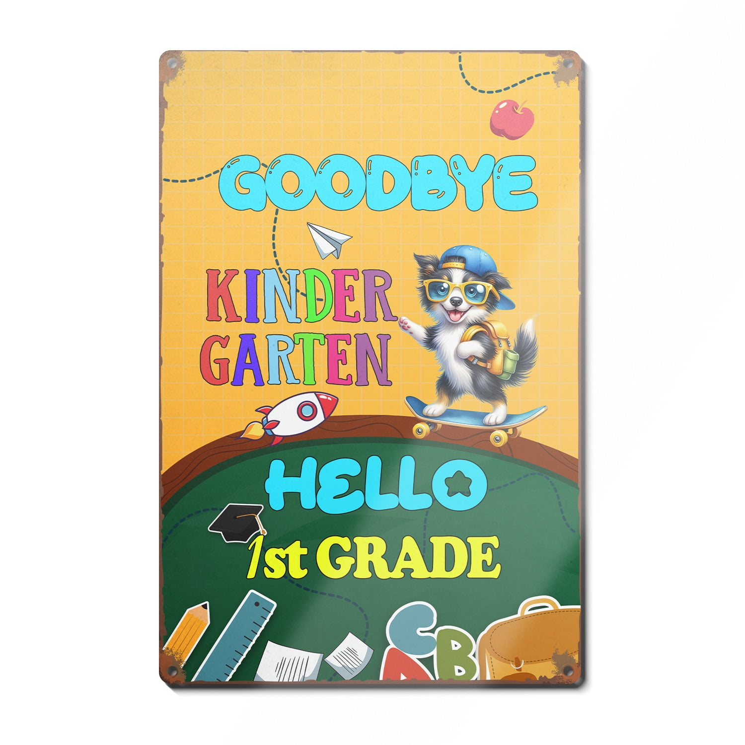 Back to School Border Collie Goodbye Kindergarten Hello 1st Grade ...