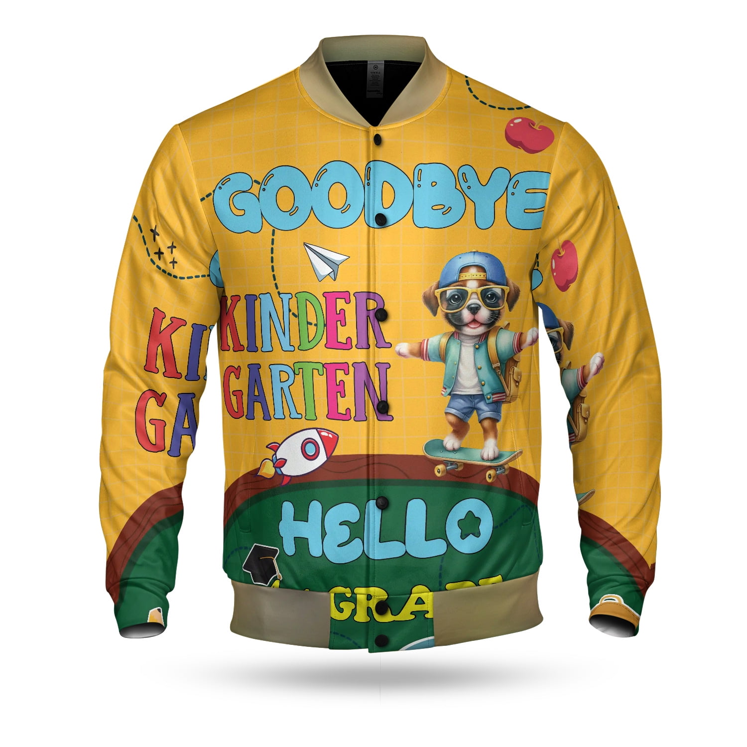 Back to School Boxer Goodbye Kindergarten Hello 1st Grade All Over ...