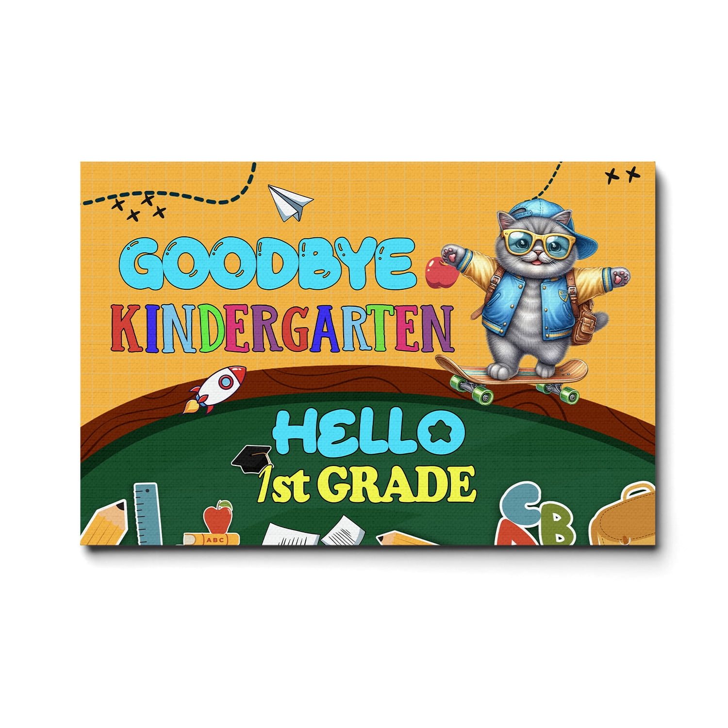 Back to School British Shorthair Goodbye Kindergarten Hello 1st Grade ...