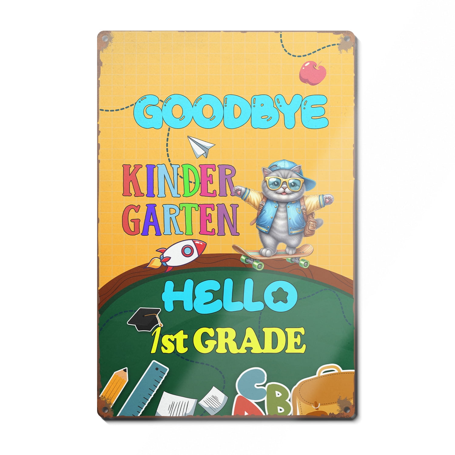 Back to School British Shorthair Goodbye Kindergarten Hello 1st Grade ...