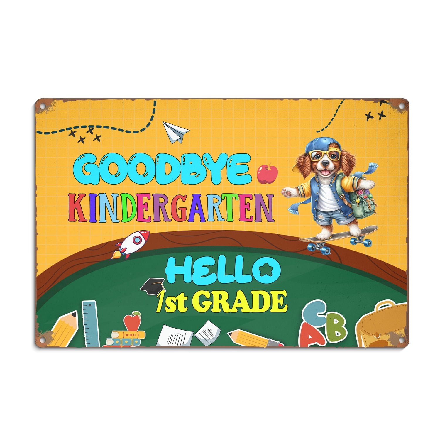 Back to School Brittany Spaniel Goodbye Kindergarten Hello 1st Grade ...