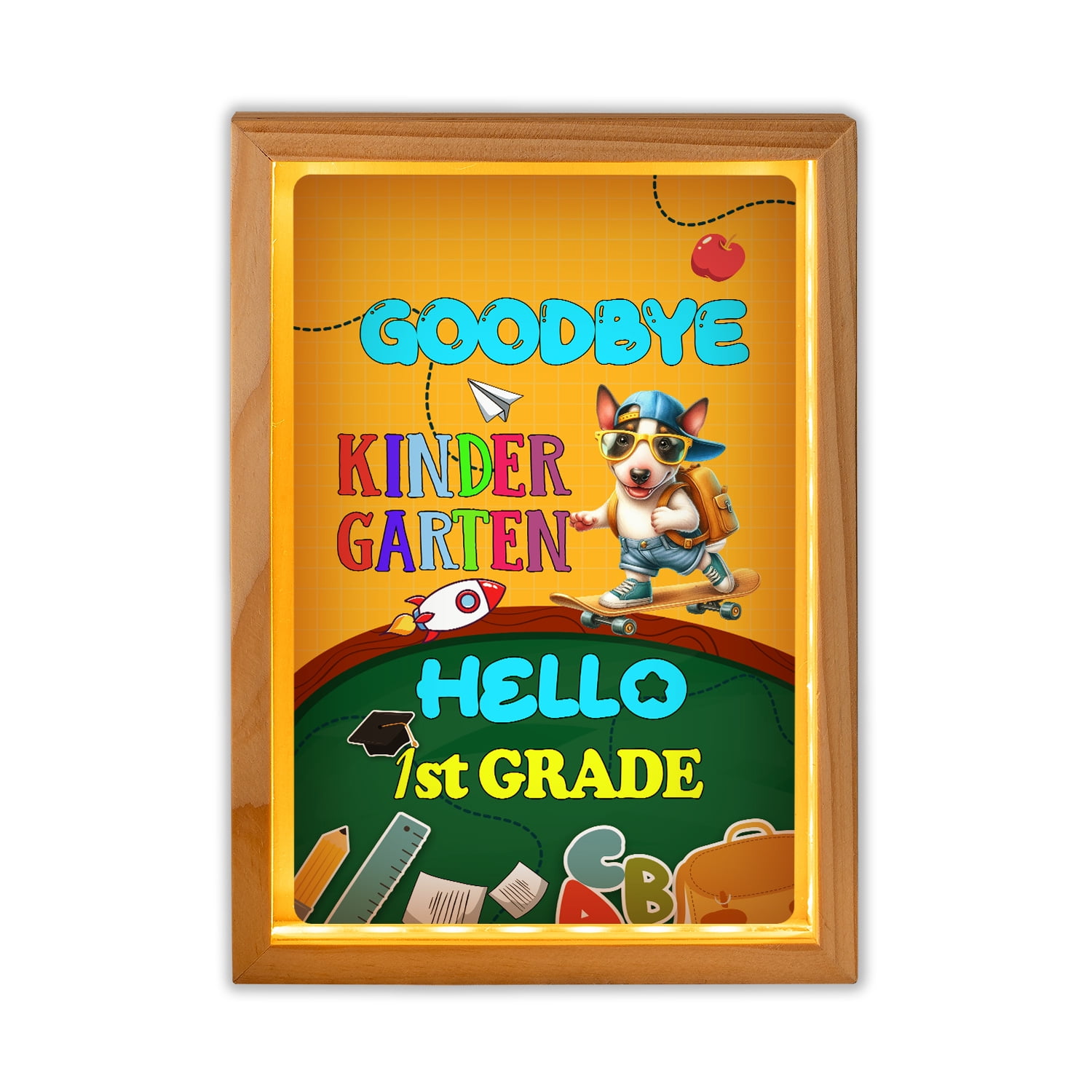 Back to School Bull Terrier Goodbye Kindergarten Hello 1st Grade ...