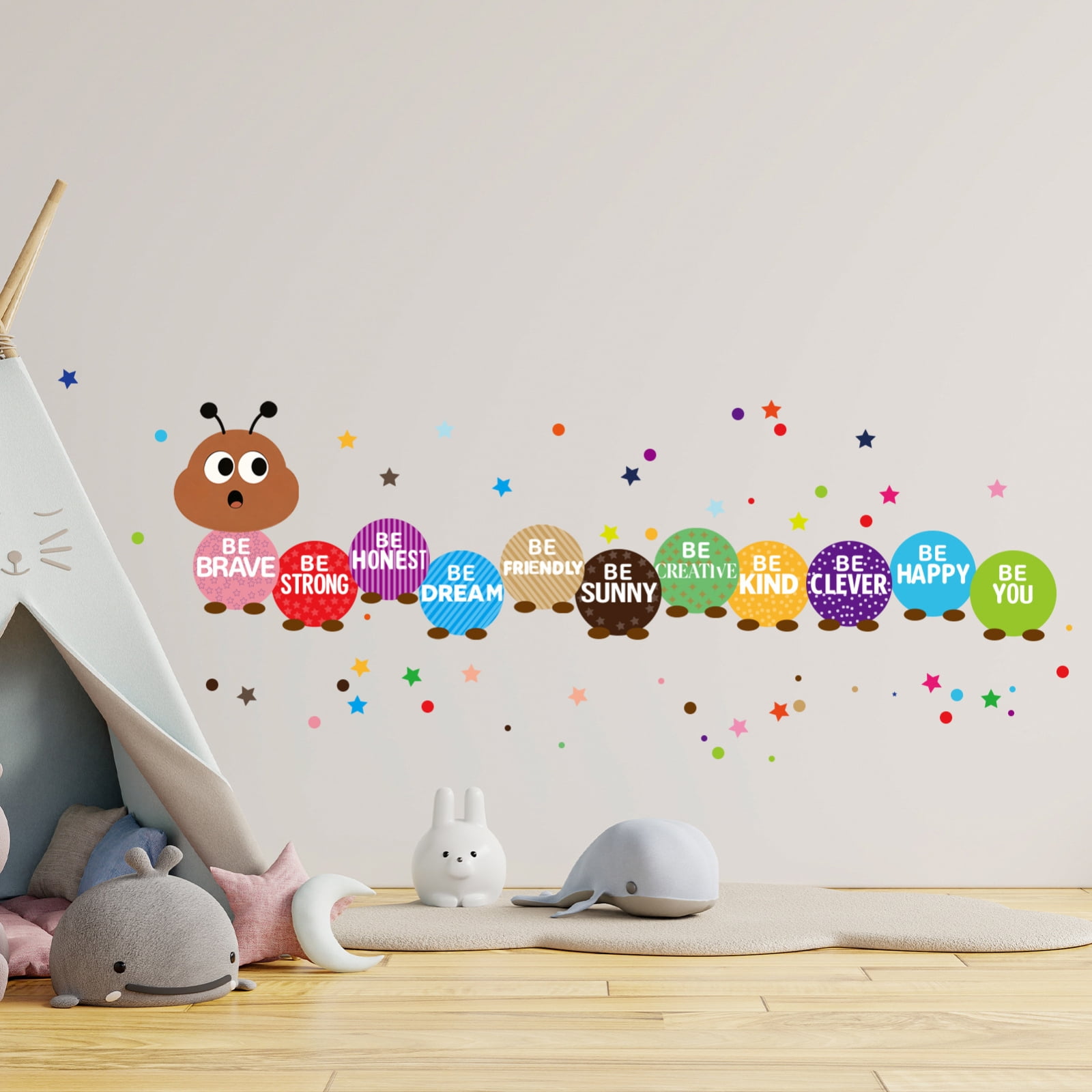 Back To School Cartoon Wall Stickers - 6-12 Inch Assorted Sizes, Cute ...