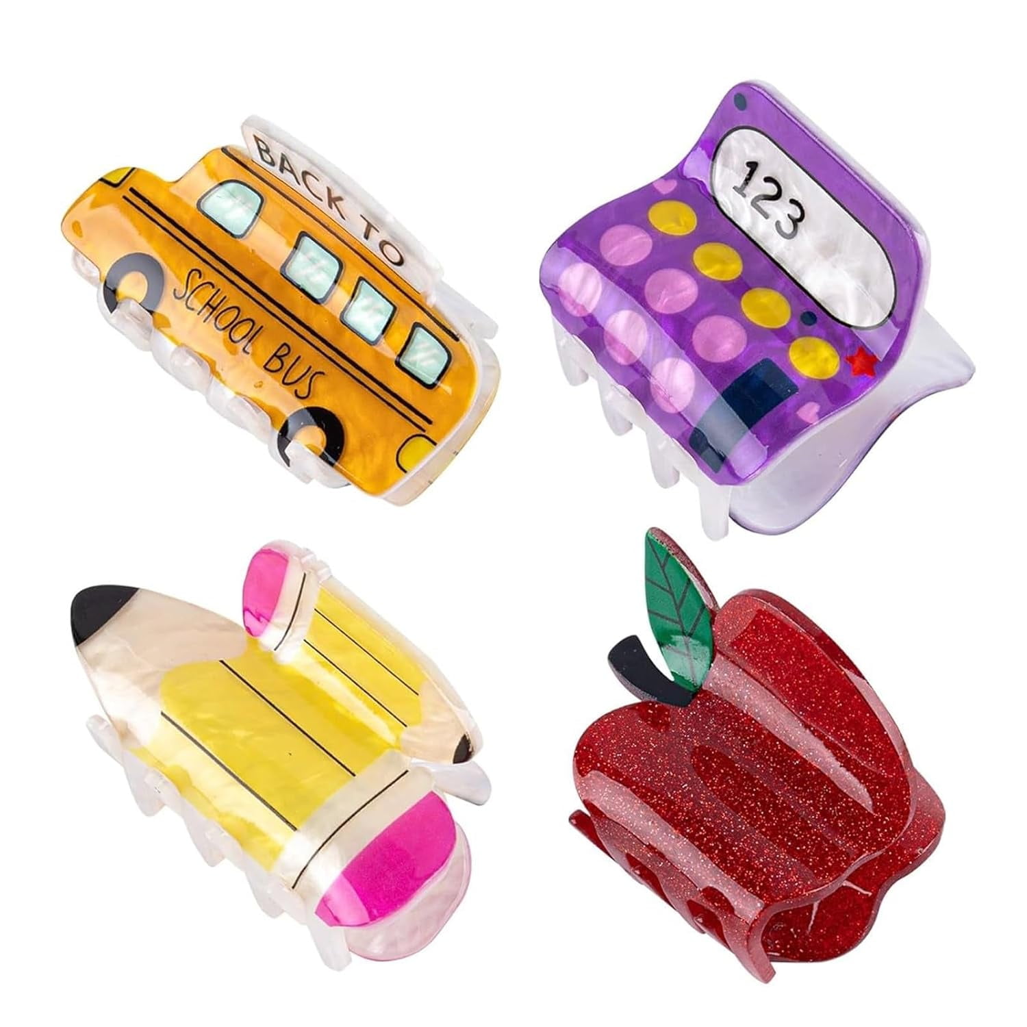 Back to School Claw Clips,Back-to-School Season Accessories,Pencil Hair ...