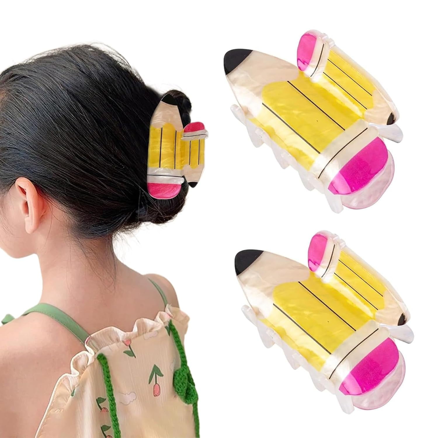 Back to School Claw Clips,Back-to-School Season Accessories,Pencil Hair ...