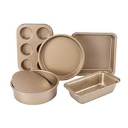 BakerEze 6-Piece Nonstick Bakeware Set, Muffin Cake & Pizza Pans ...