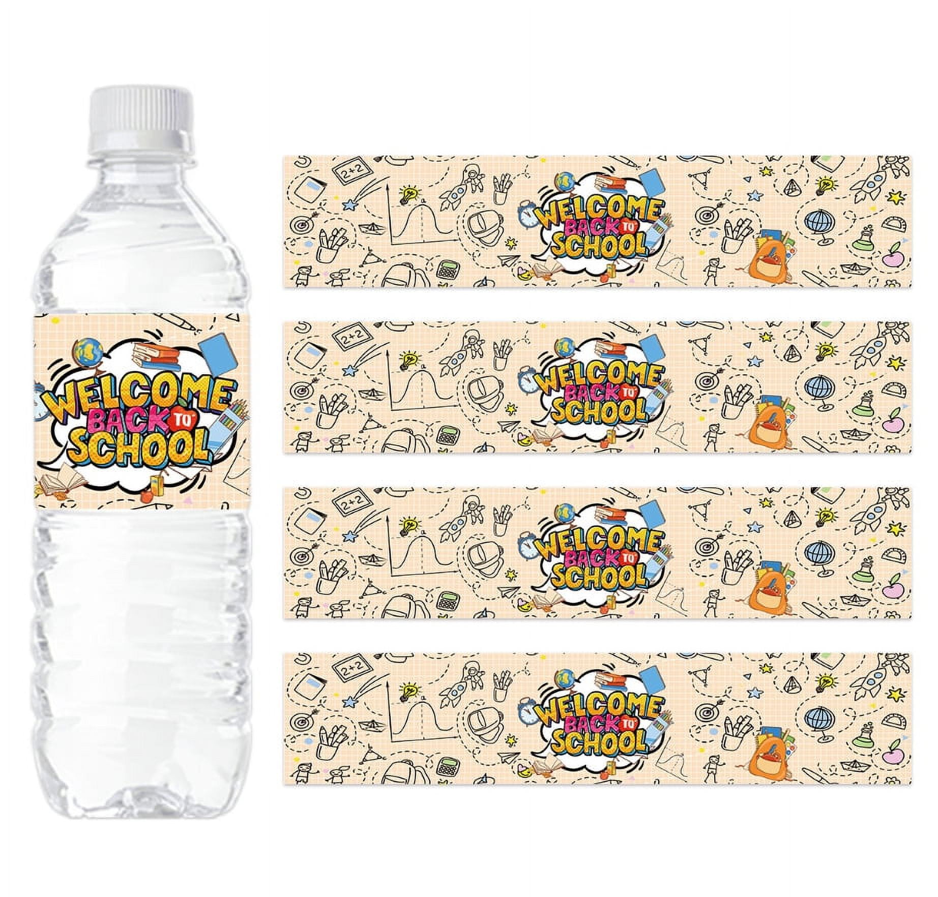 Back to School Decorations Classroom Decor Water Bottle Labels 24PCS ...