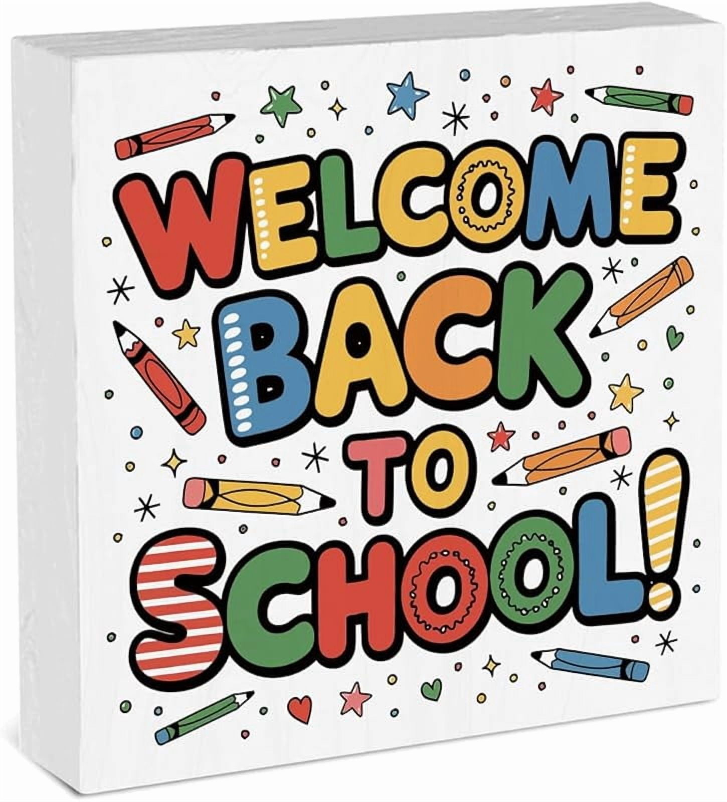 Back to School Decorations for Classroom Happy First Day of School Sign ...