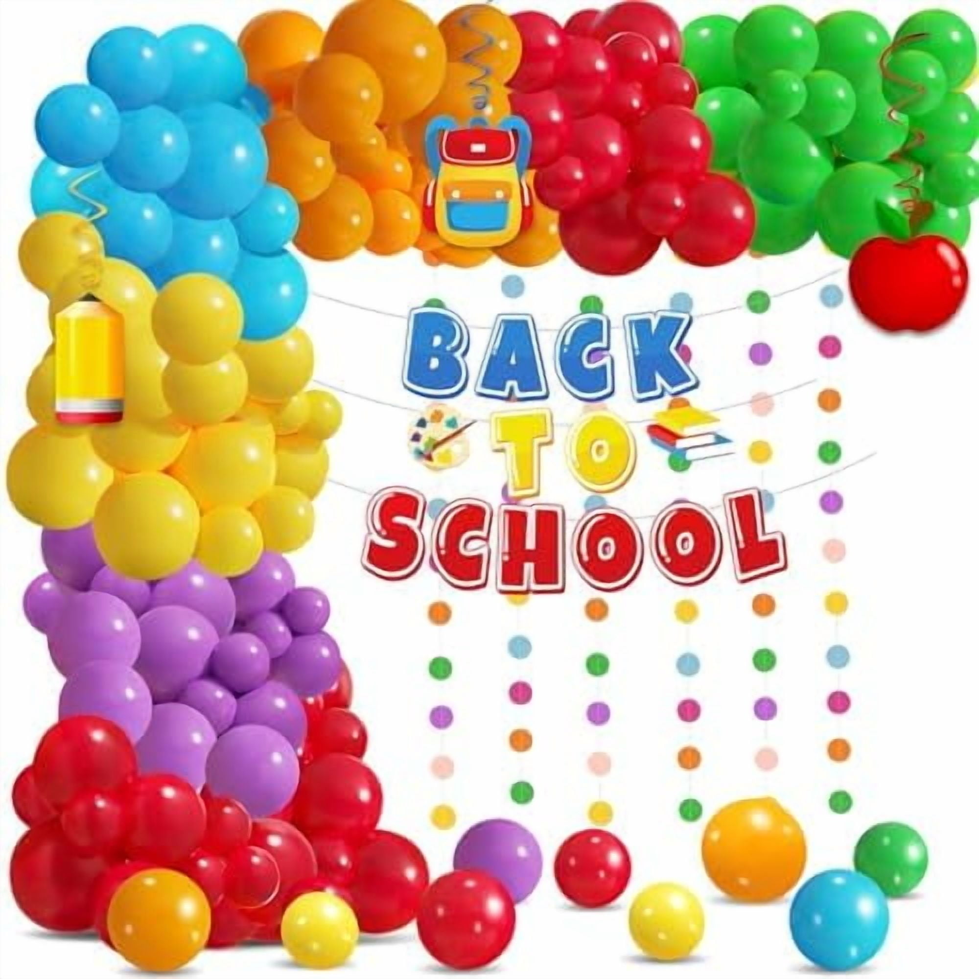 Back to School Decorations Set：Welcome First Day of School Balloons ...