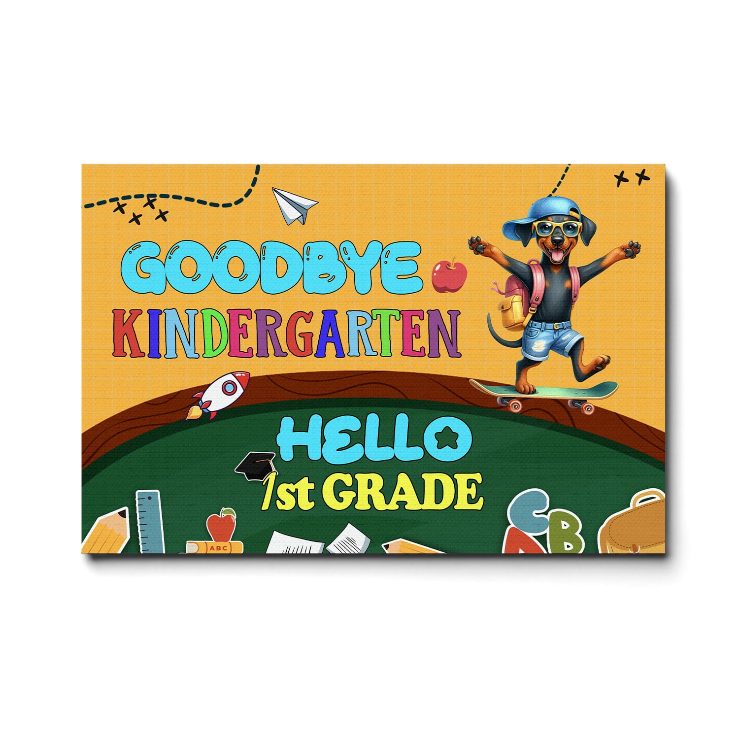 Back to School Doberman Pinscher Goodbye Kindergarten Hello 1st Grade ...