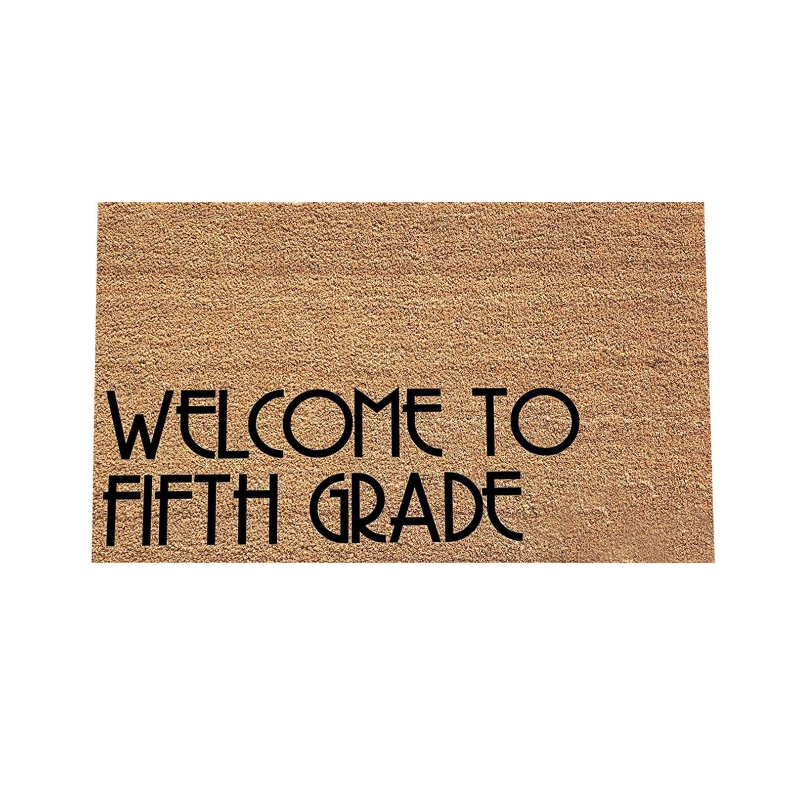 Back To School Doormat Classroom Decor Welcome To Fifth Grade Door Mat ...