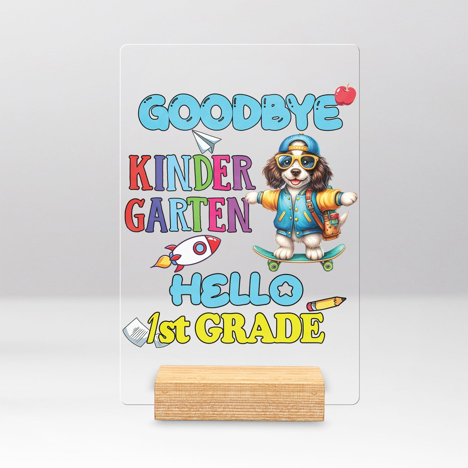 Back to School English Springer Spaniel Goodbye Kindergarten Hello 1st ...