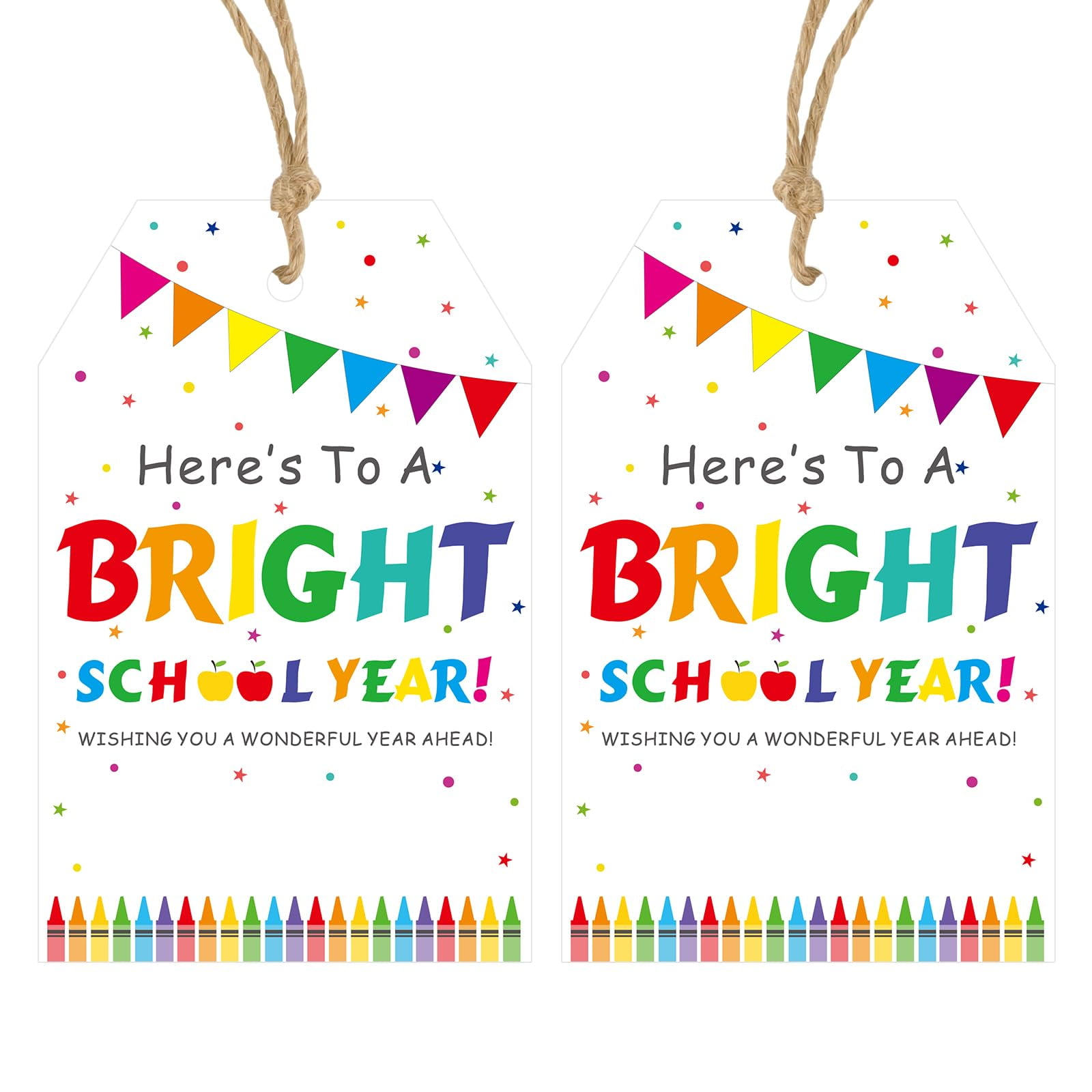 Back to School Gift VTF5 Tags - Anwyll 50Pcs First Schools Tags with ...