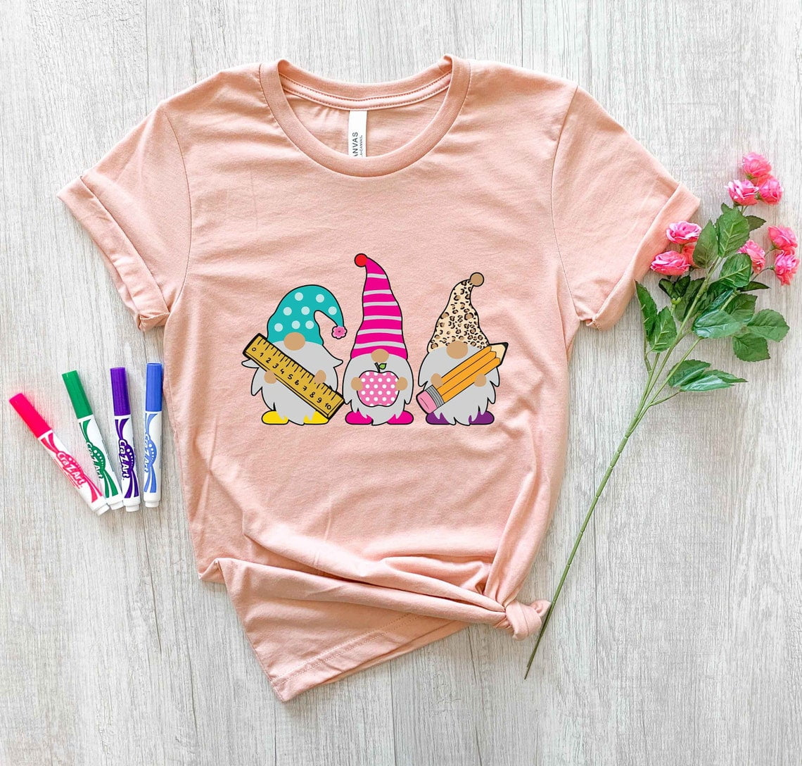 Back To School Gnomes Shirt, First Day Of School Gnome Shirt, Gnome ...