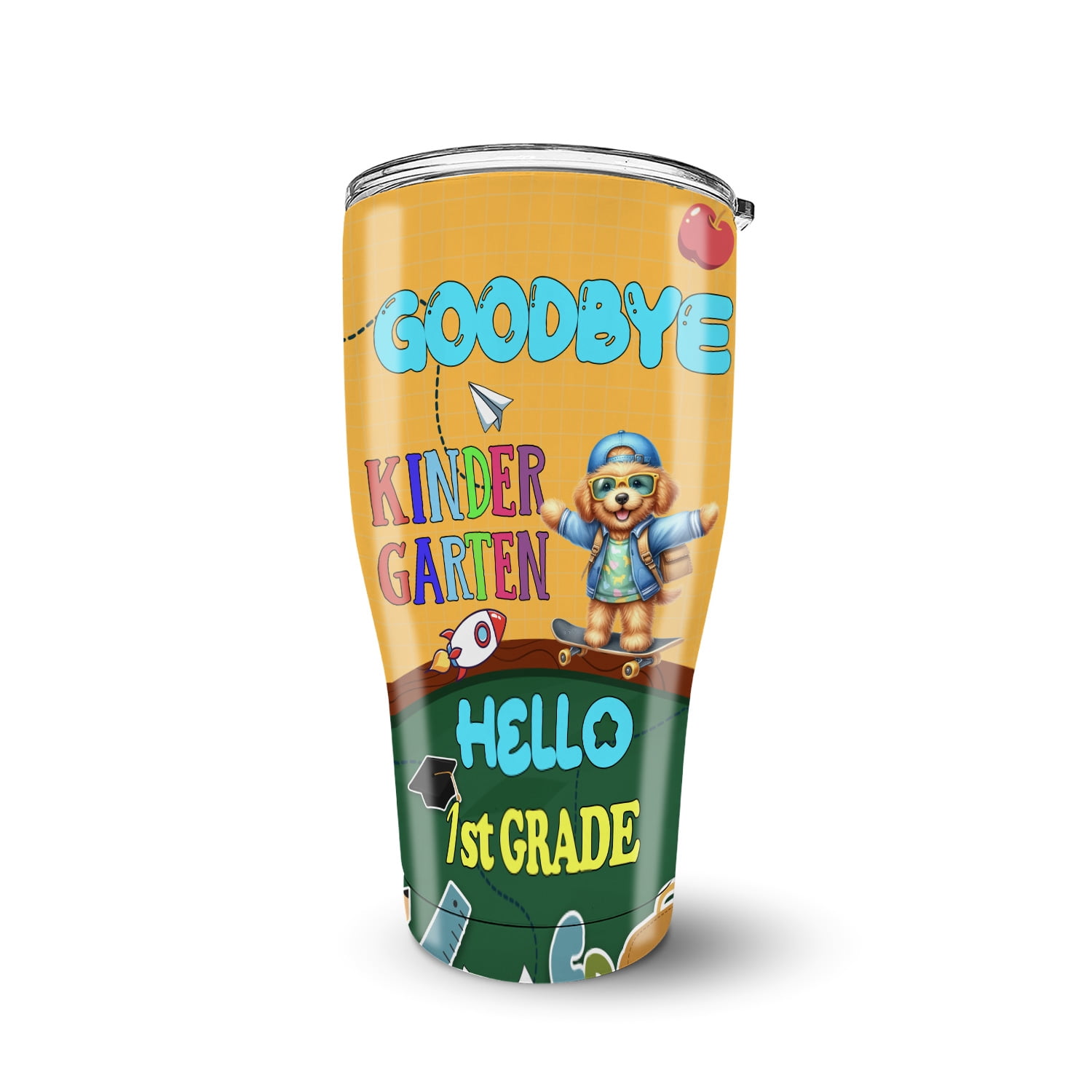Back to School Goldendoodle Goodbye Kindergarten Hello 1st Grade 30oz ...