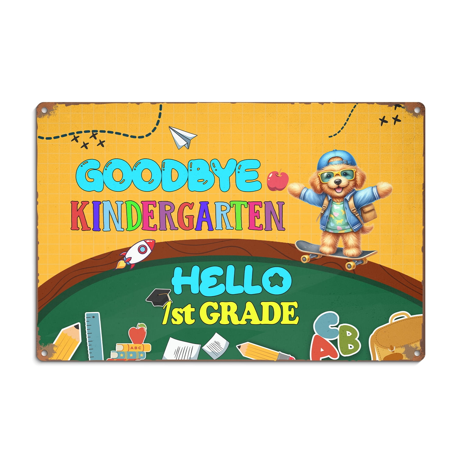 Back to School Goldendoodle Goodbye Kindergarten Hello 1st Grade ...