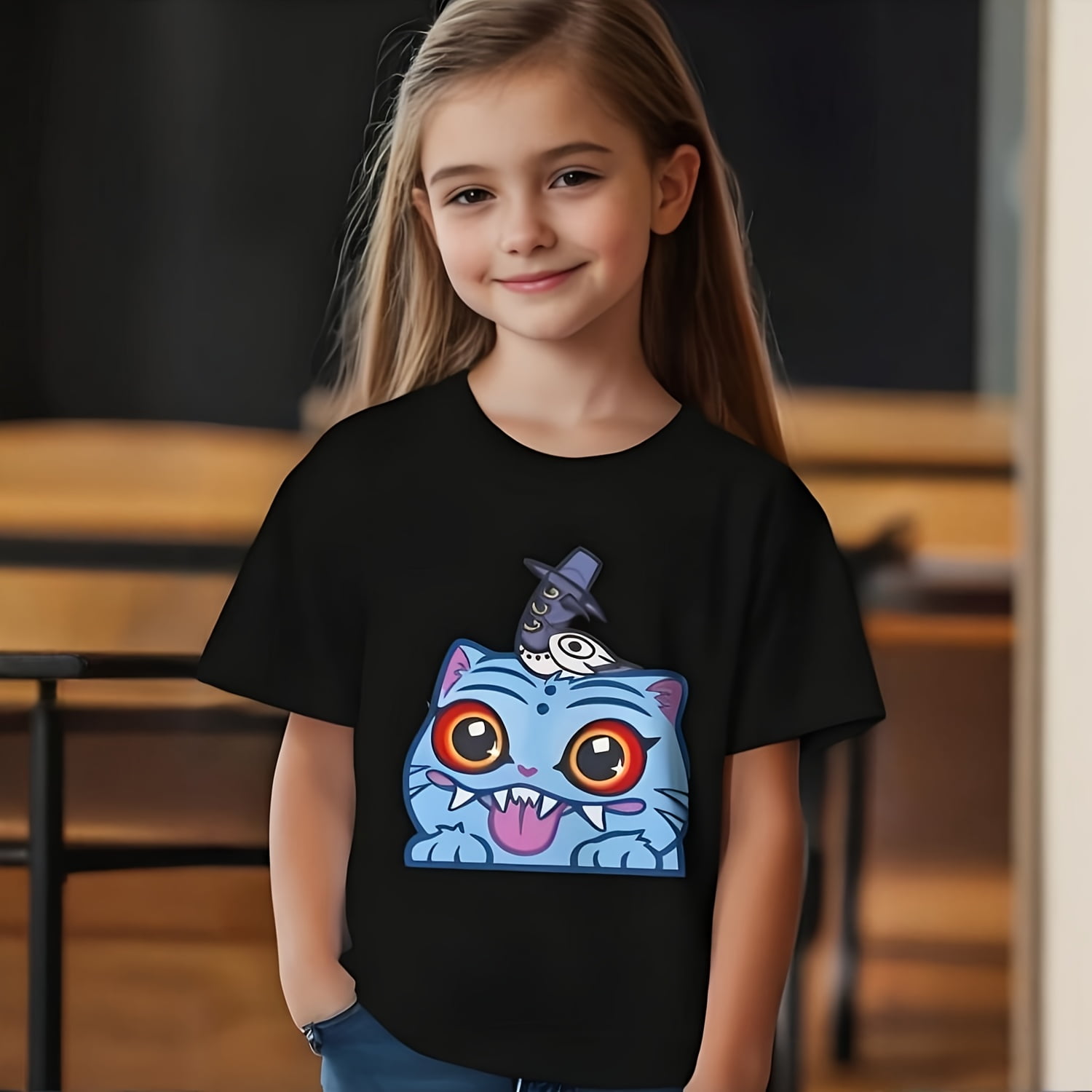 Back To School Kpop Demon Hunters Derpy Tiger Tshirt,100% Cotton,Boy ...