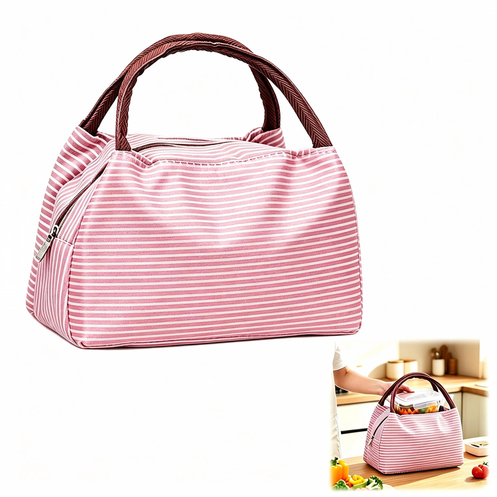 Back to School Lunch Bag for Girls Pink, Reusable Lunch Bags Small ...