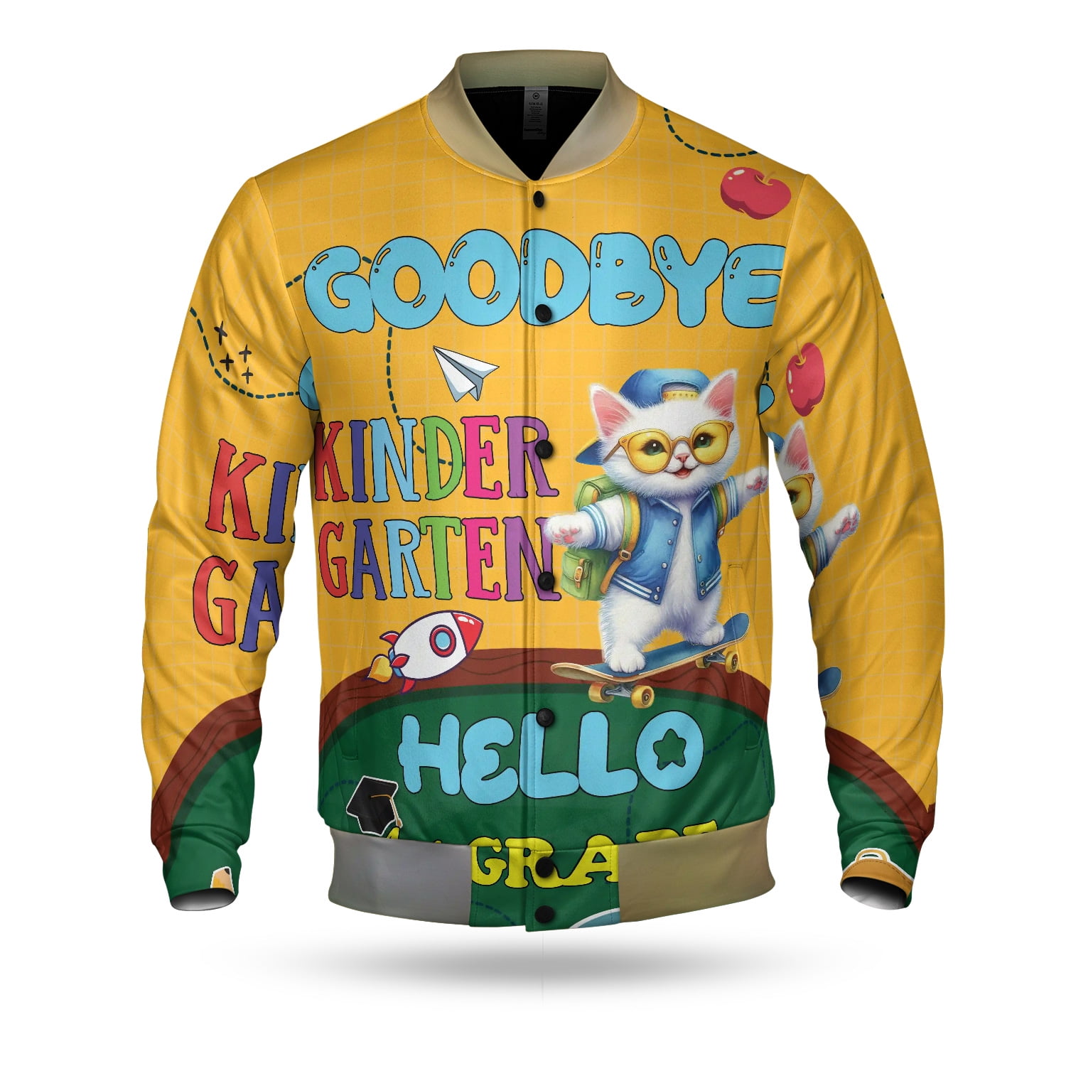 Back to School Manx Goodbye Kindergarten Hello 1st Grade All Over Print ...