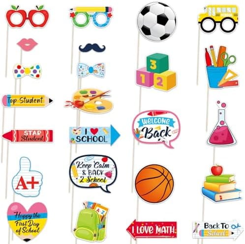 Back to School Photo Booth Props Party Supplies - Funny Welcome Back to ...