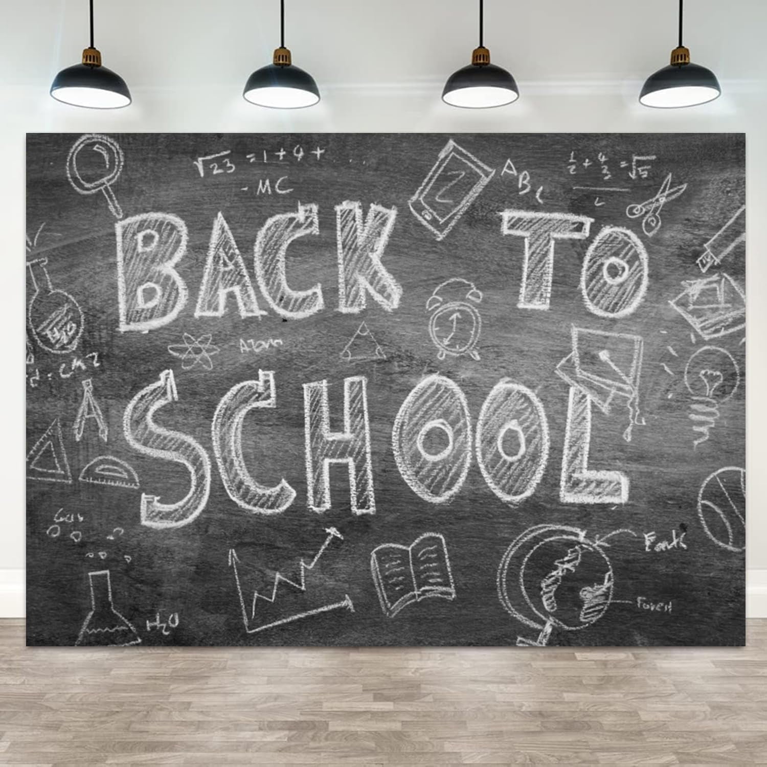 Back to School Photography Backdrop Chalkboard Background Chemistry ...