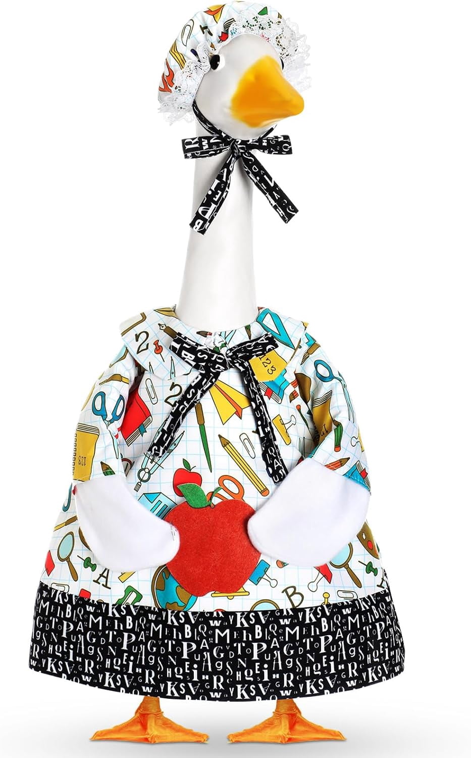 Back to School Porch Goose Outfit Set for 23'' Plastic Statue Lawn ...